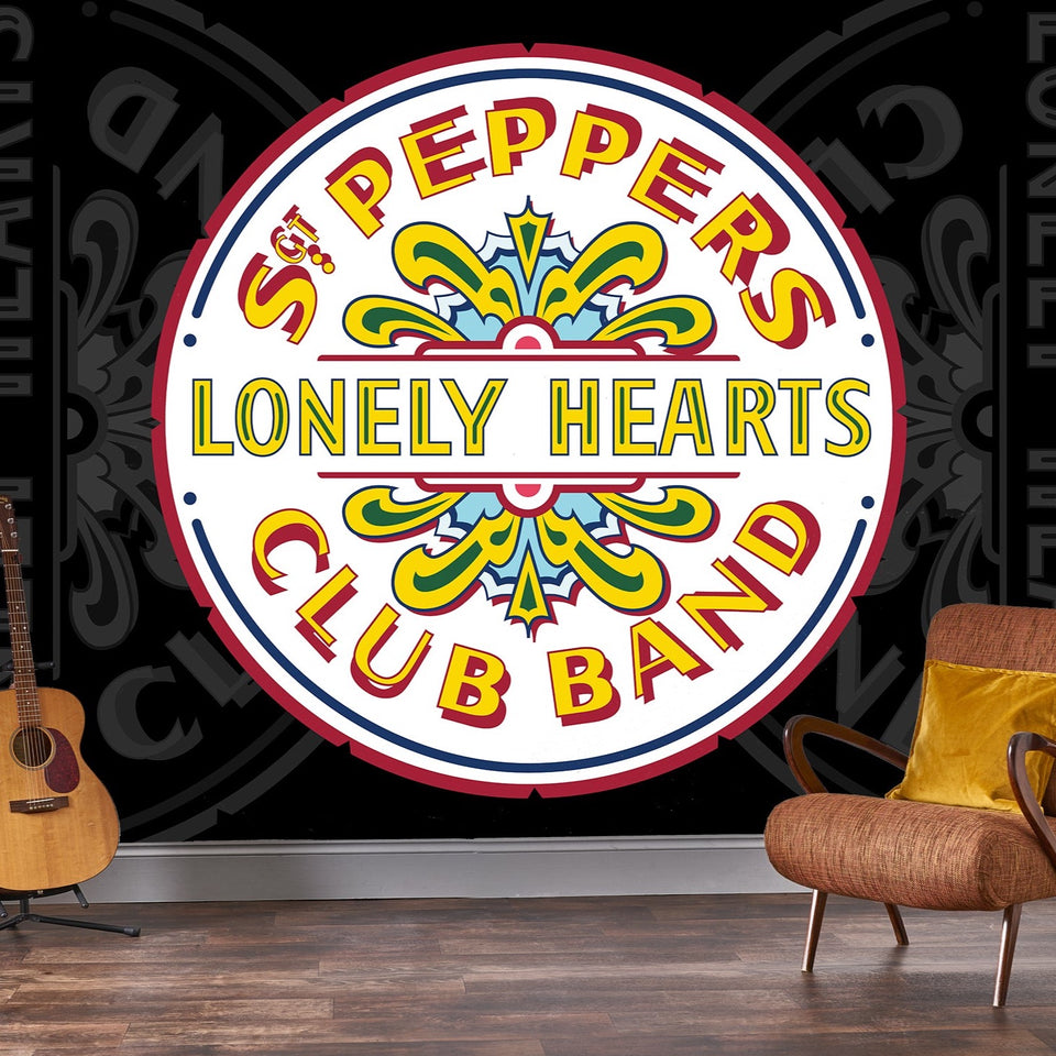 The Beatles Mural - 4m X 2.5m - Sgt Peppers | Buy Now For 150 – Rocksax ...